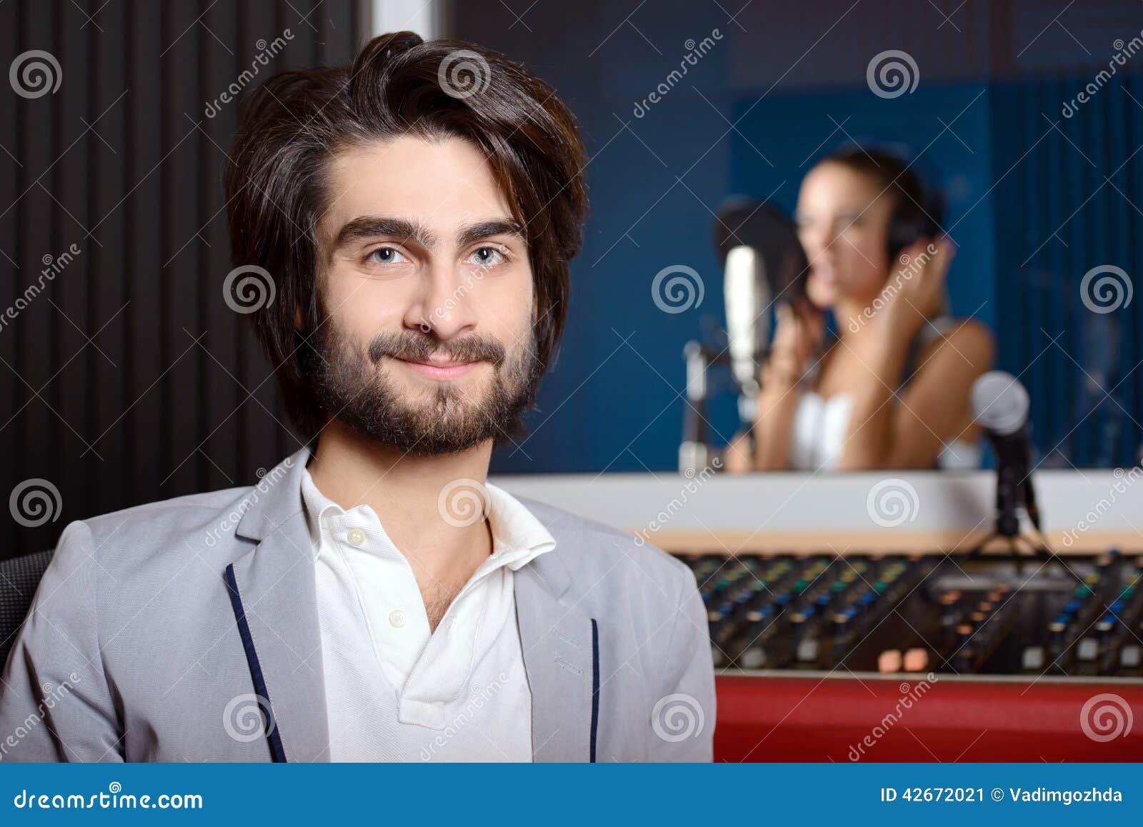 Recording Studio stock image. Image of singer, people - 42672021