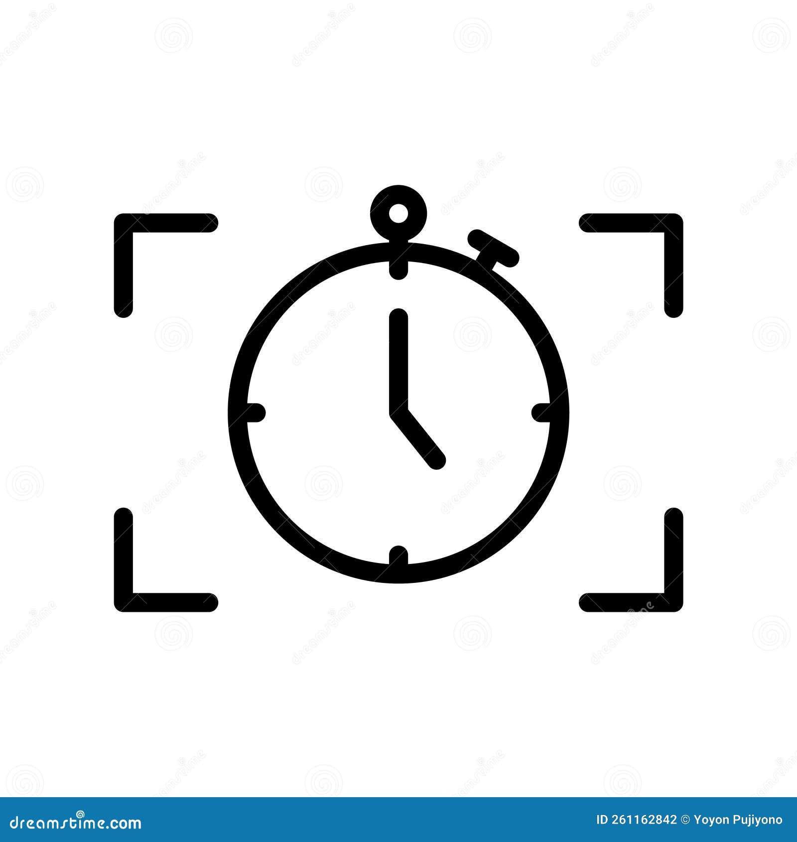 Recording Timer Icon with Stopwatch Stock Vector - Illustration of ...