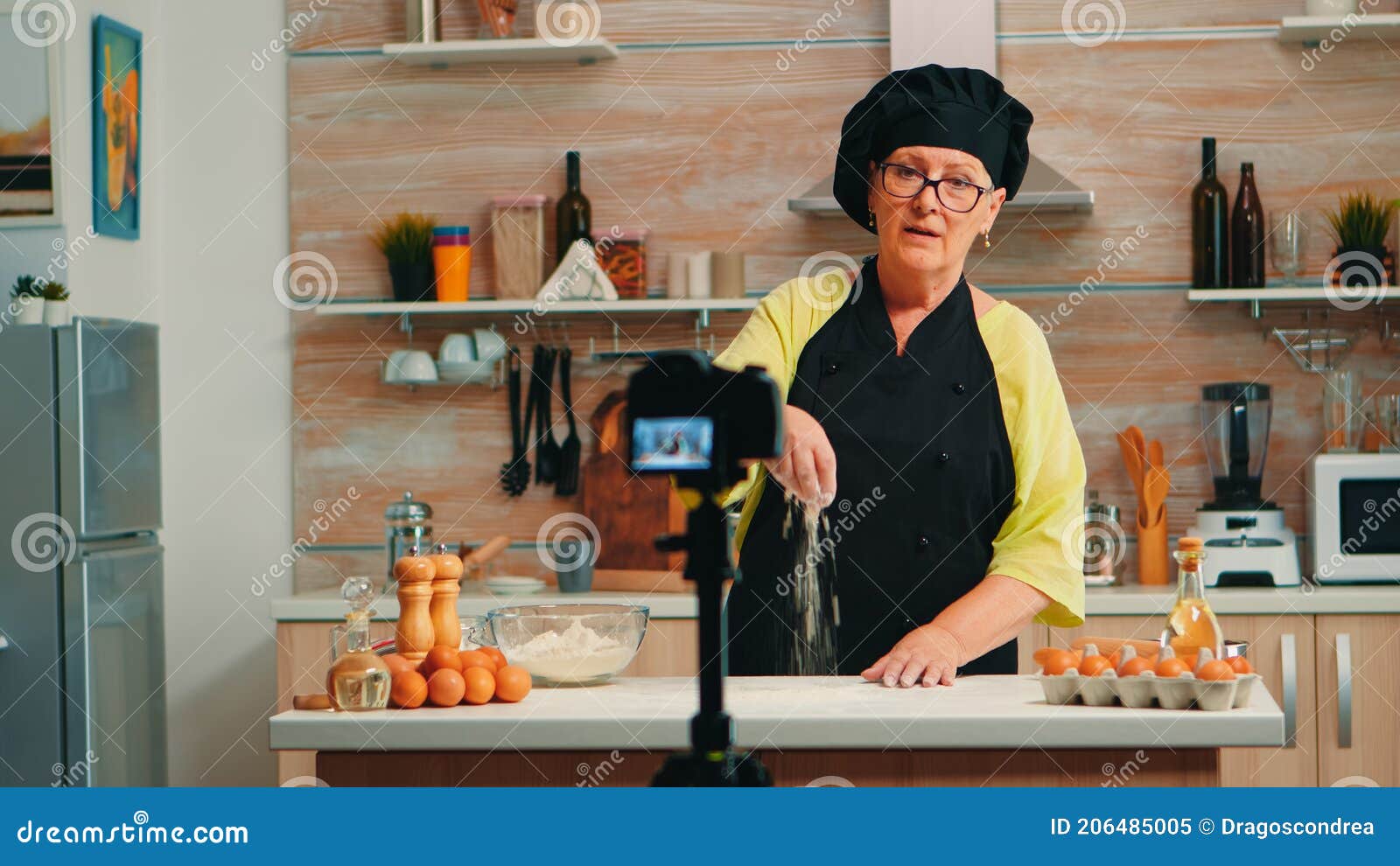 Recording Tutorial about Flour Stock Image - Image of camera, internet ...