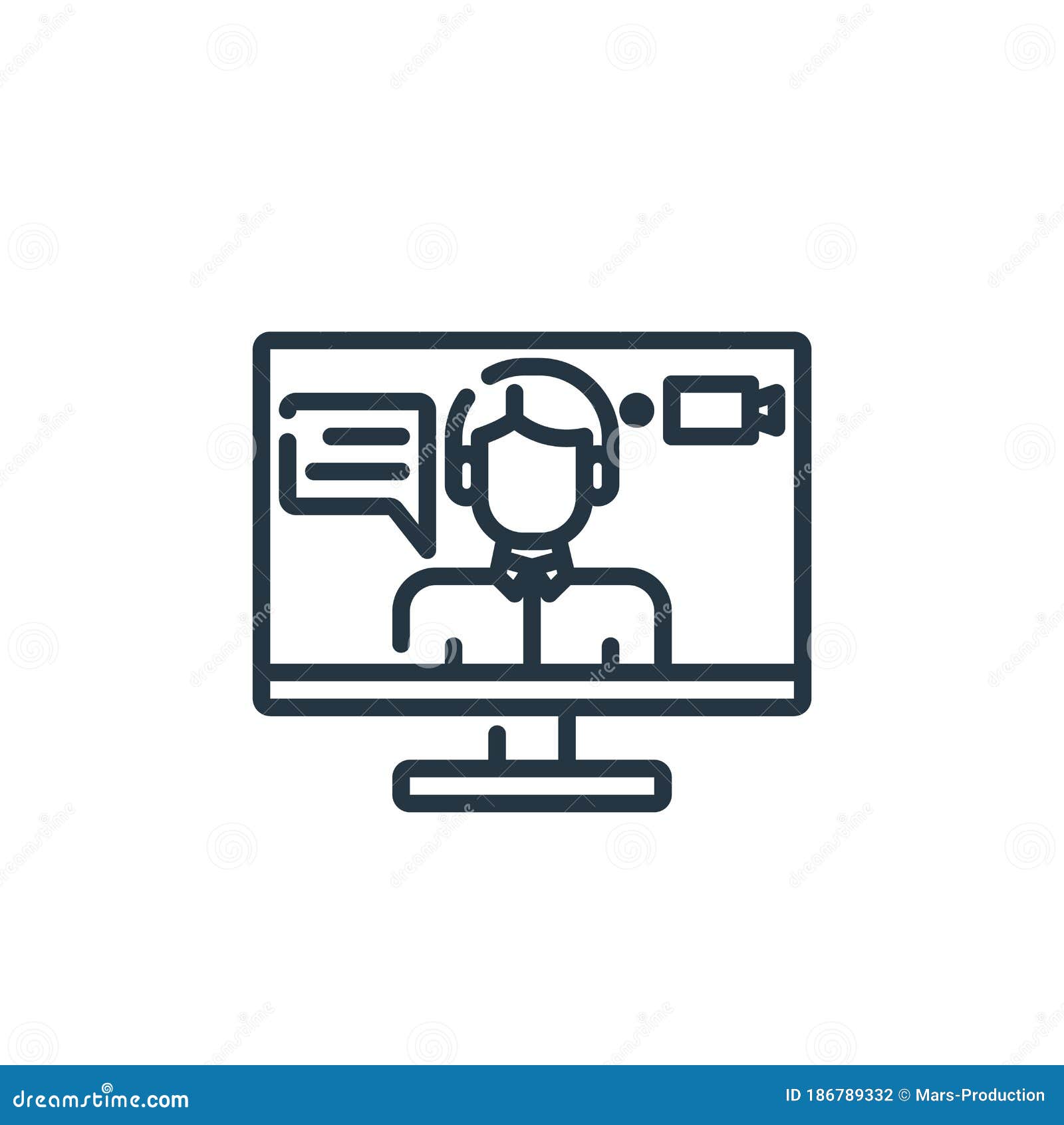 Recording Vector Screen With Woman And Presentation, Explaining In ...