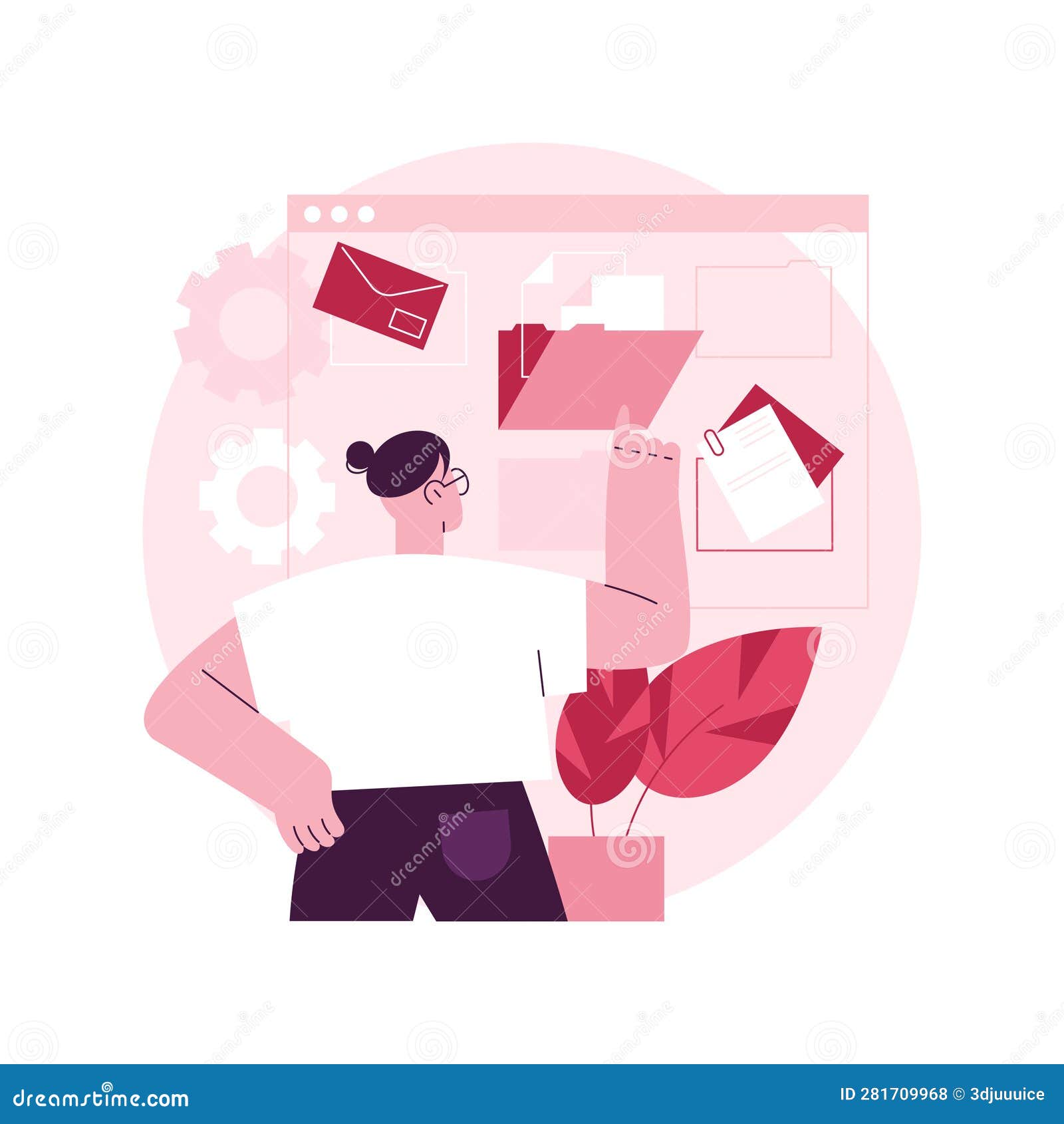 Records Management Abstract Concept Vector Illustration. Stock Vector ...