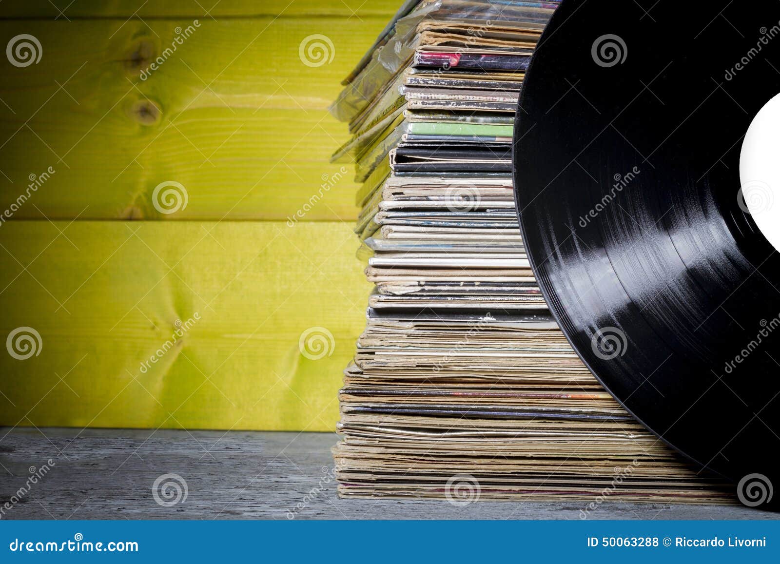 Records Stacked stock photo. Image of vintage, player - 50063288