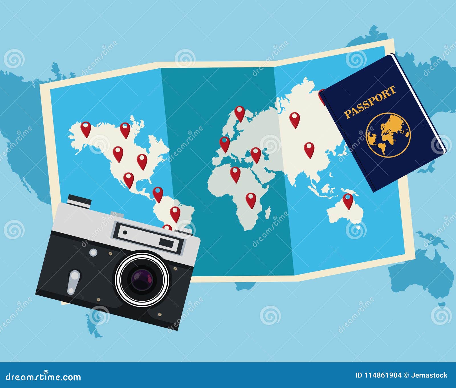 Recorrido en todo el mundo ilustración del vector. Ilustración de ...