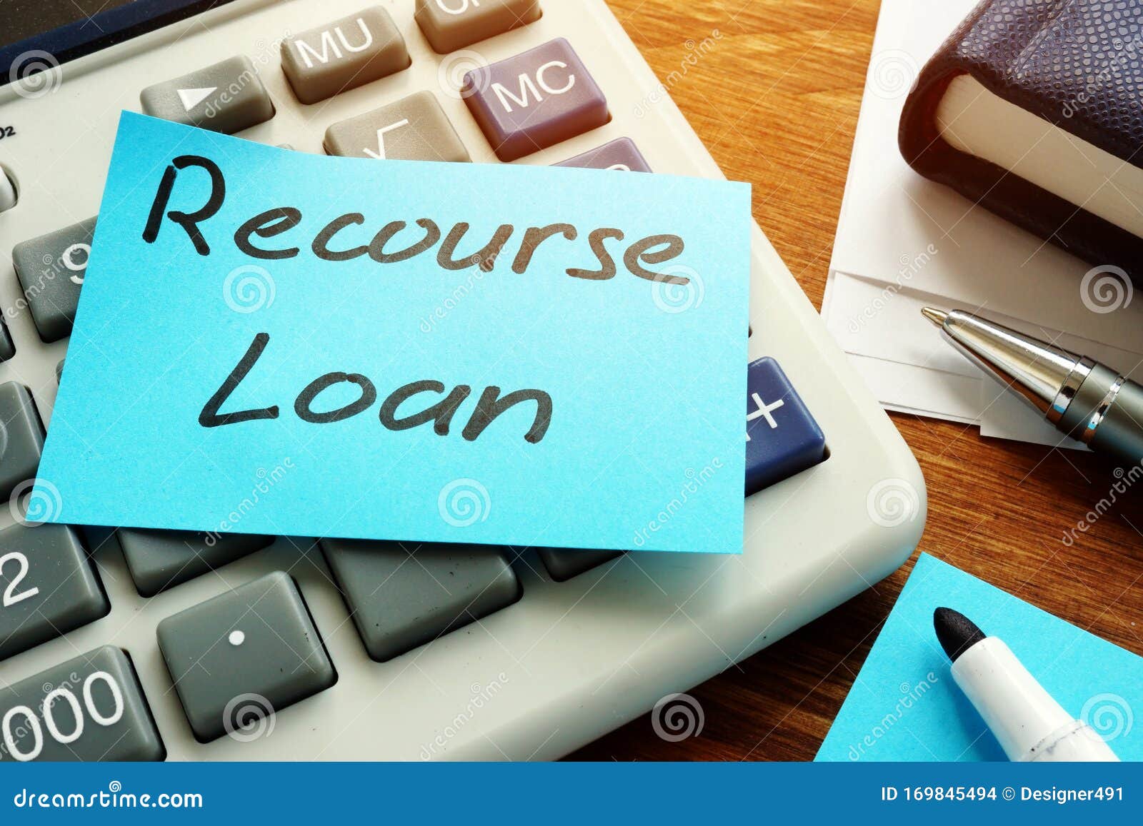 Recourse Loan Sign on Memo Stick on the Workplace Stock Photo - Image ...