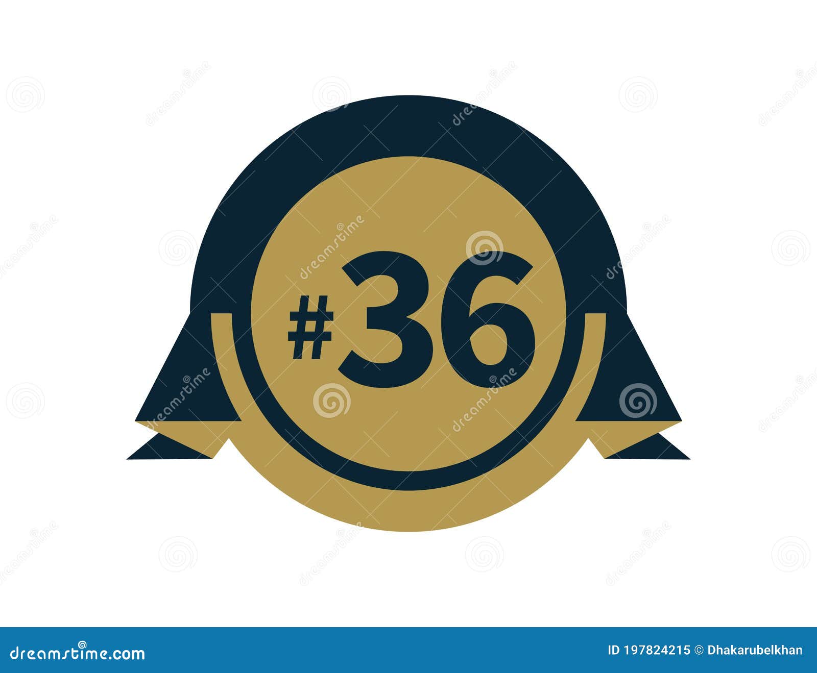 Number 36 or #36 Badge Design Stock Vector - Illustration of concept ...