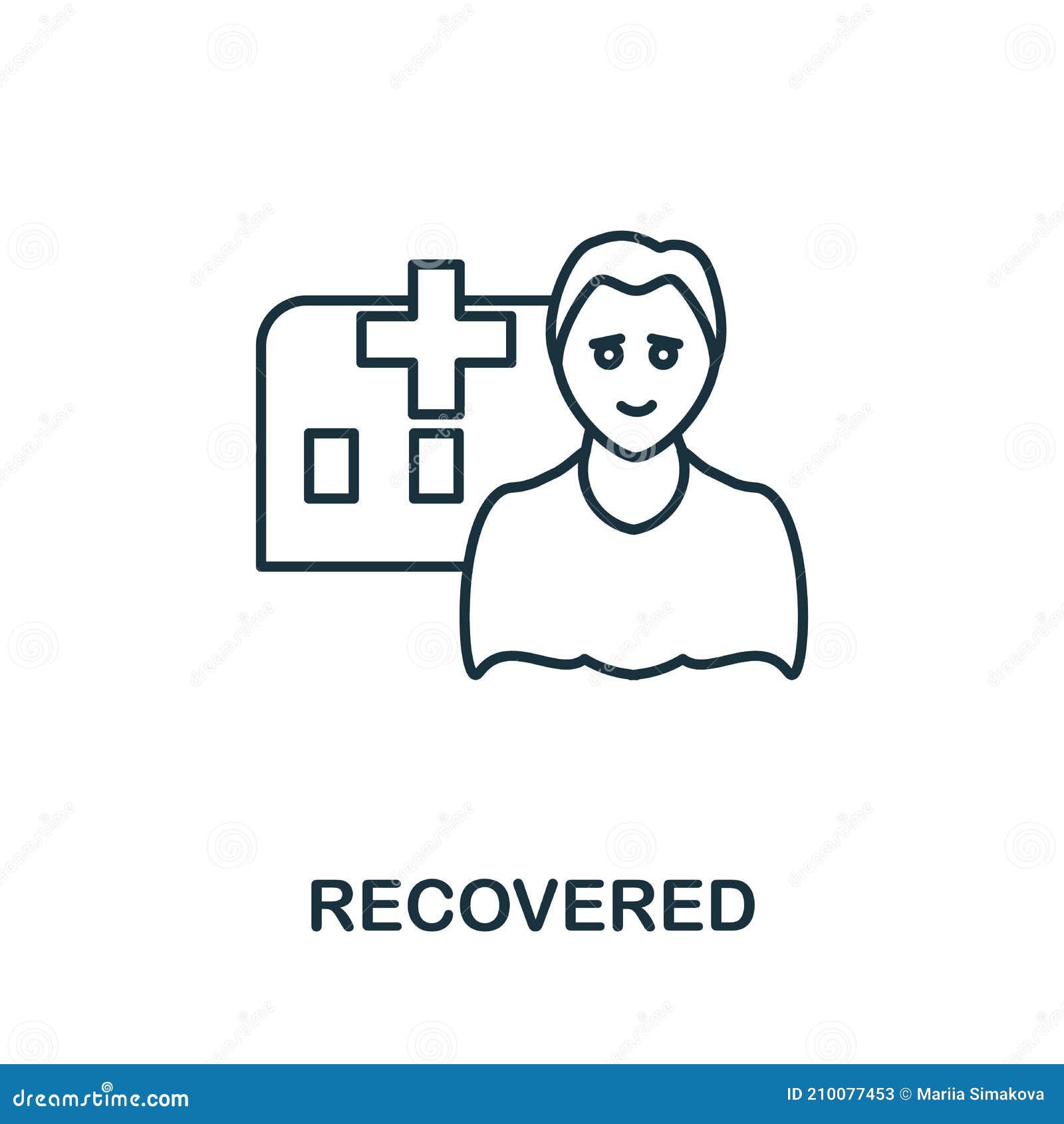 Recovered Icon Vector Set. Hospital Illustration Sign Collection ...