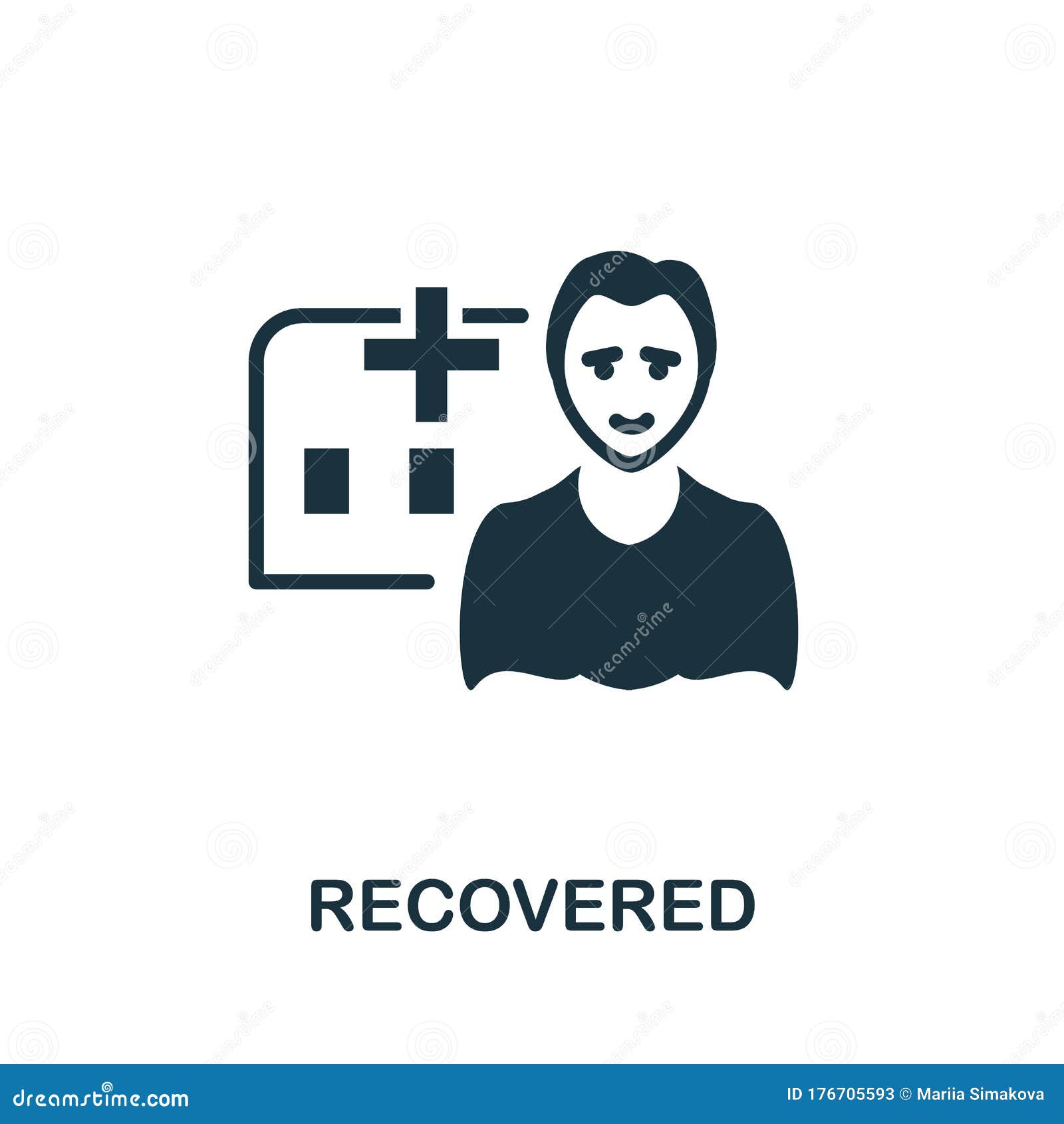 Recovered Icon Vector Set. Hospital Illustration Sign Collection ...
