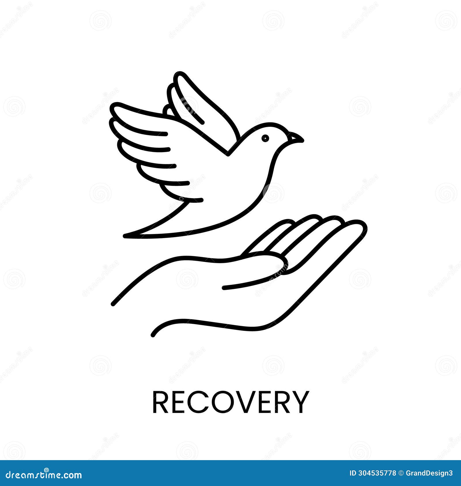 Recovery from Cancer Line Icon Vector Malignant Cancer Disease Stock ...