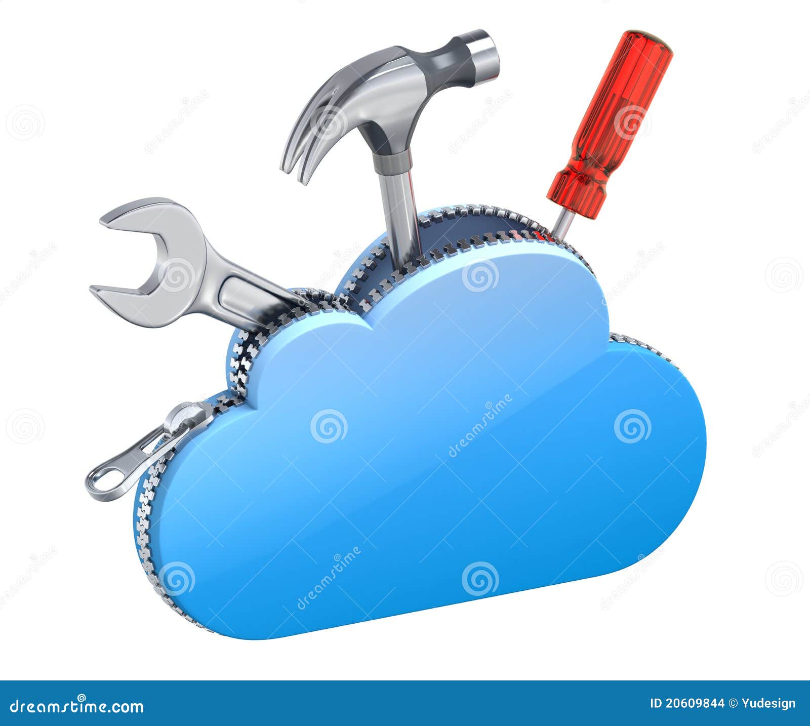 Recovery Concept with Cloud Computing Stock Illustration - Illustration ...