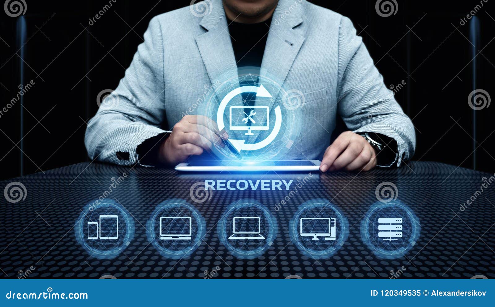 Recovery Data Backup Computer Internet Business Technology Concept ...