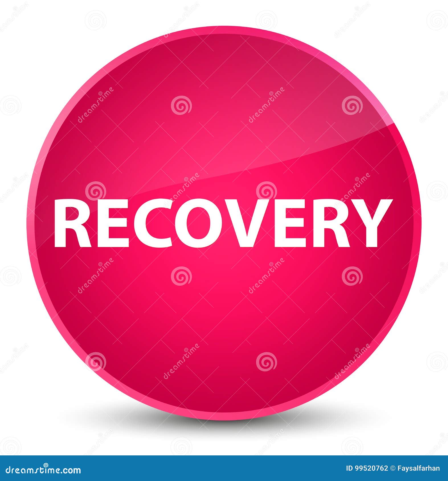 Recovery Elegant Pink Round Button Stock Illustration - Illustration of ...