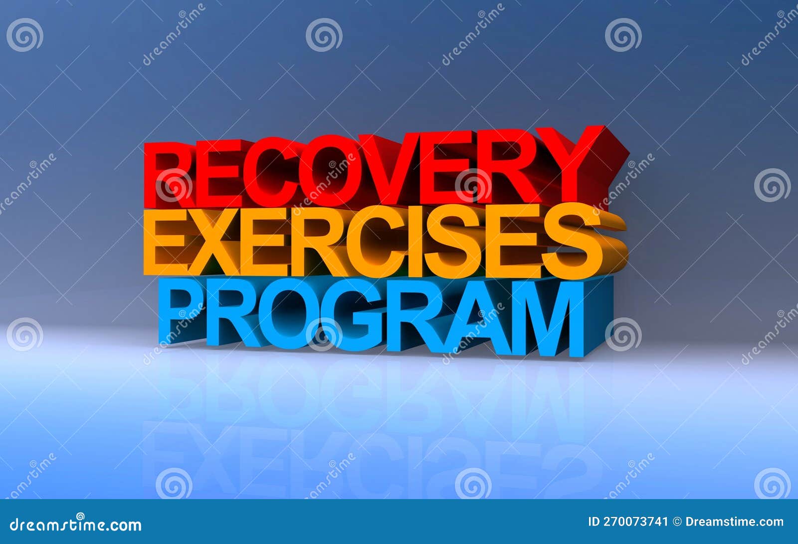 Recovery Exercises Program on Blue Stock Illustration - Illustration of ...