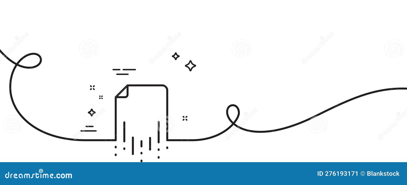 Recovery File Line Icon. Backup Data Sign. Restore Document. Continuous Line with Curl. Vector ...