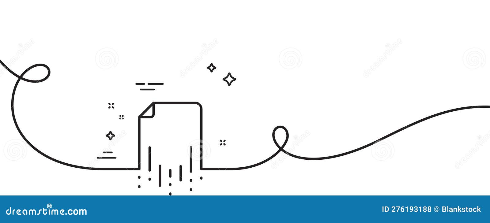 Recovery File Line Icon. Backup Data Sign. Restore Document. Continuous Line with Curl. Vector ...