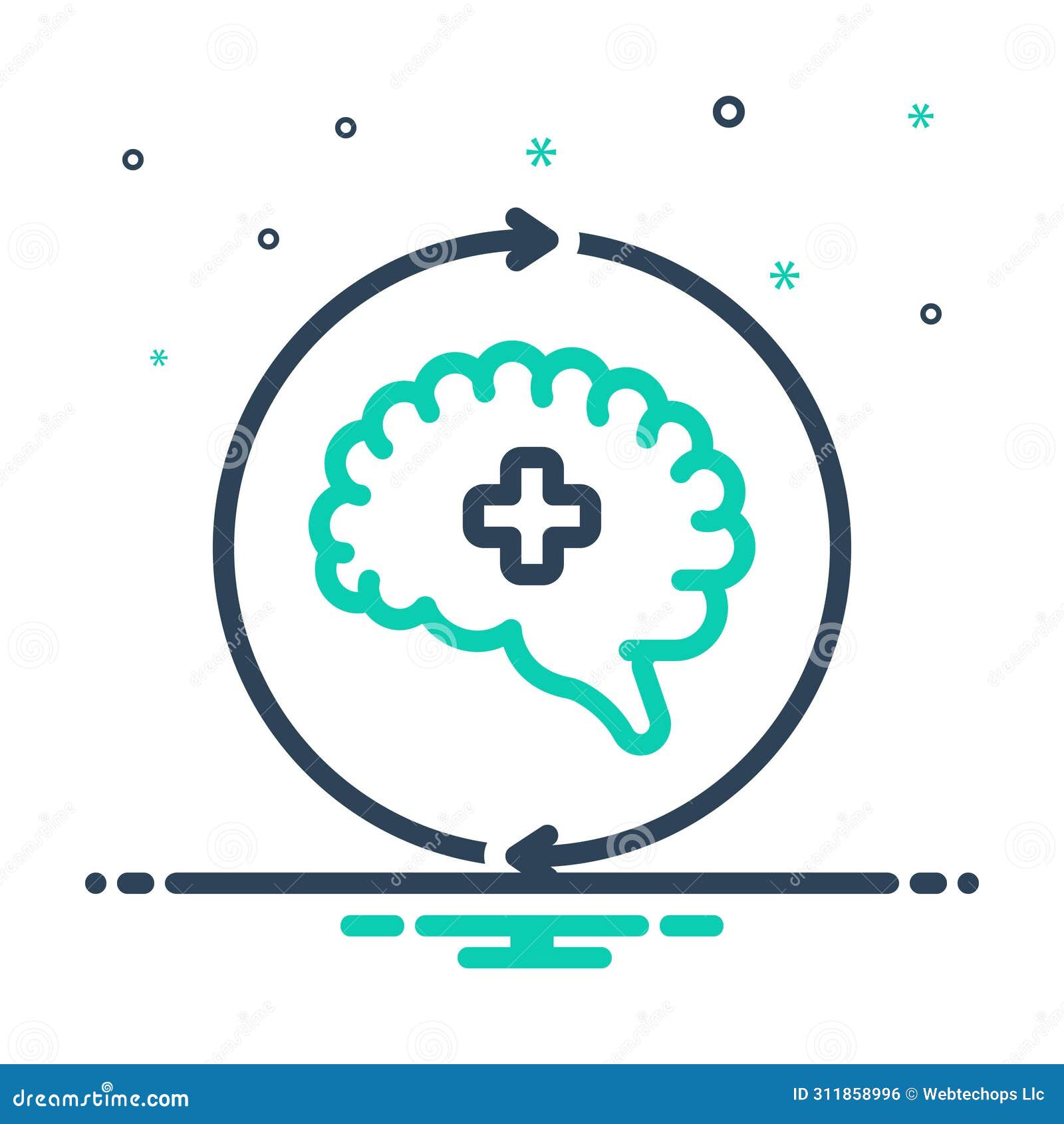 Mix Icon for Recovery, Brain and Improve Stock Vector - Illustration of ...