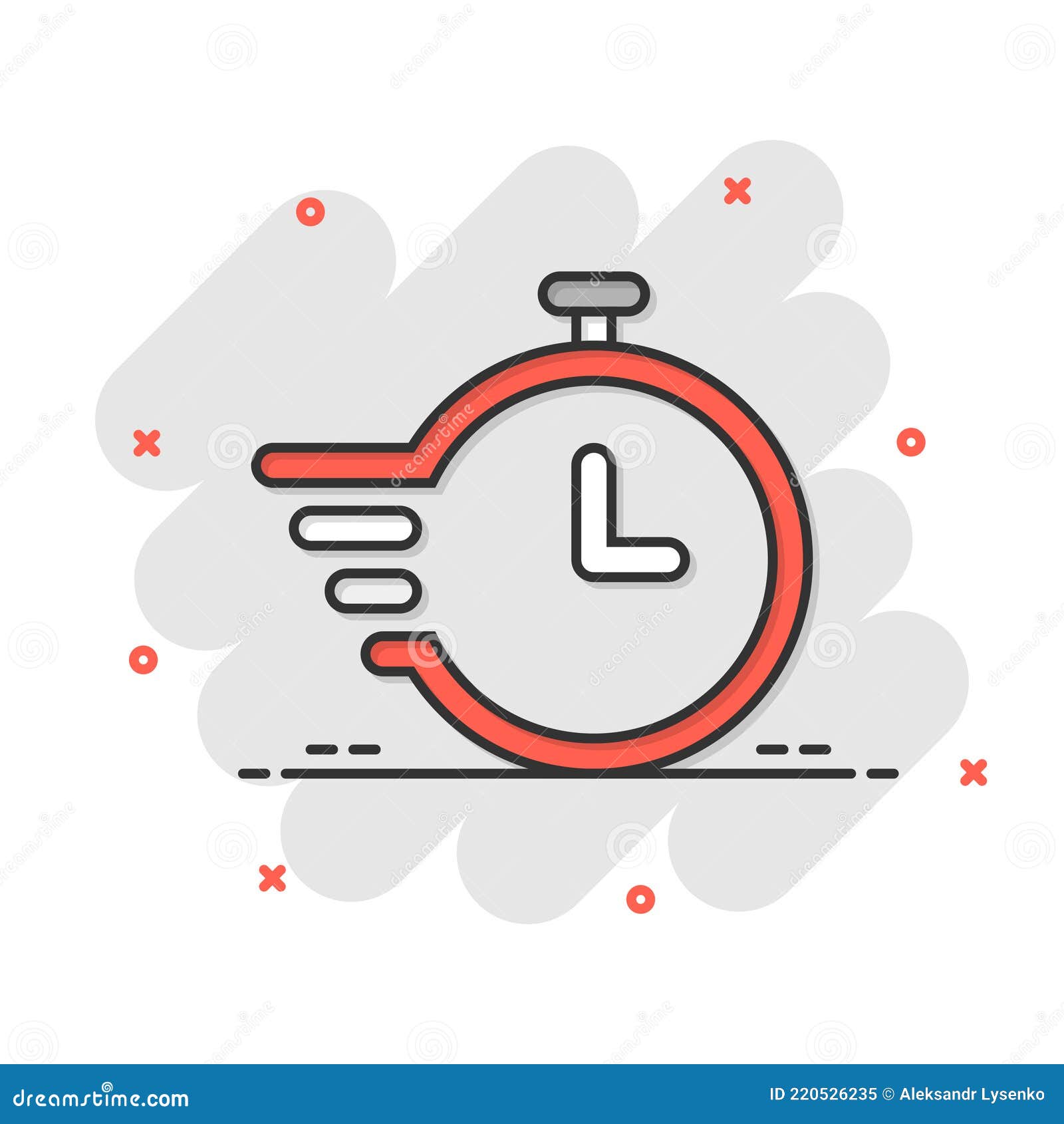 Recovery Icon in Comic Style. Repeat Clock Cartoon Vector Illustration ...