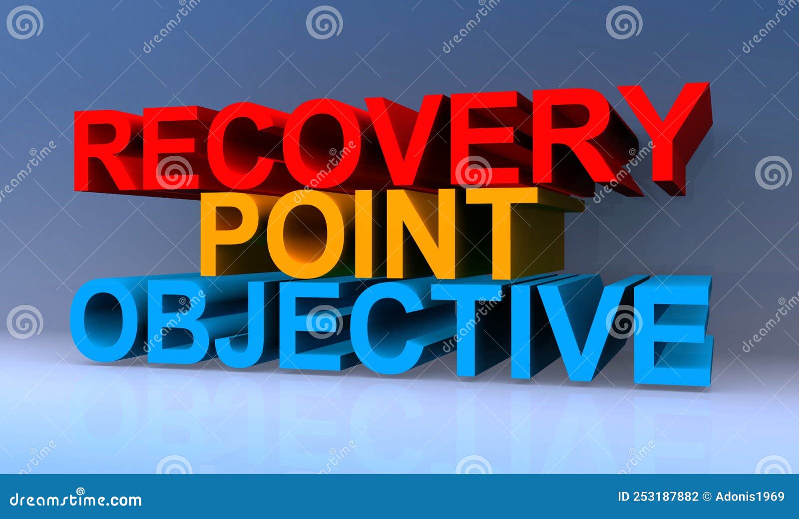 Recovery Point Objective on Blue Stock Illustration - Illustration of ...