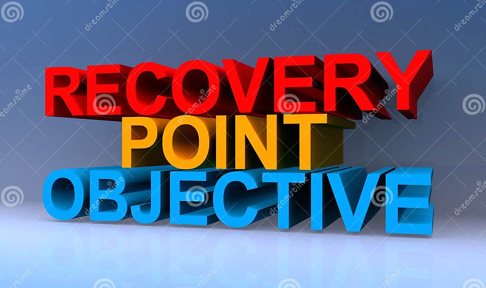Recovery Point Objective on Blue Stock Illustration - Illustration of ...