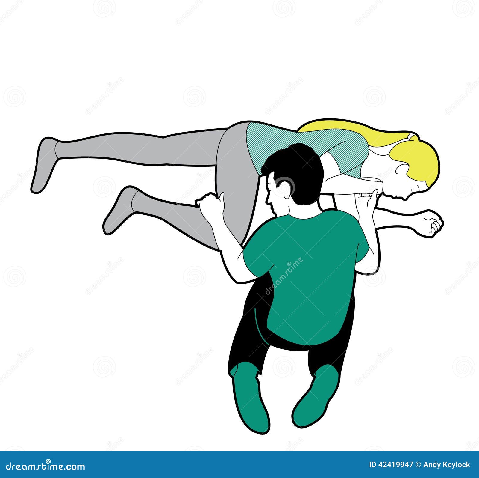 Recovery Position Illustration Cartoon Vector | CartoonDealer.com #42419947