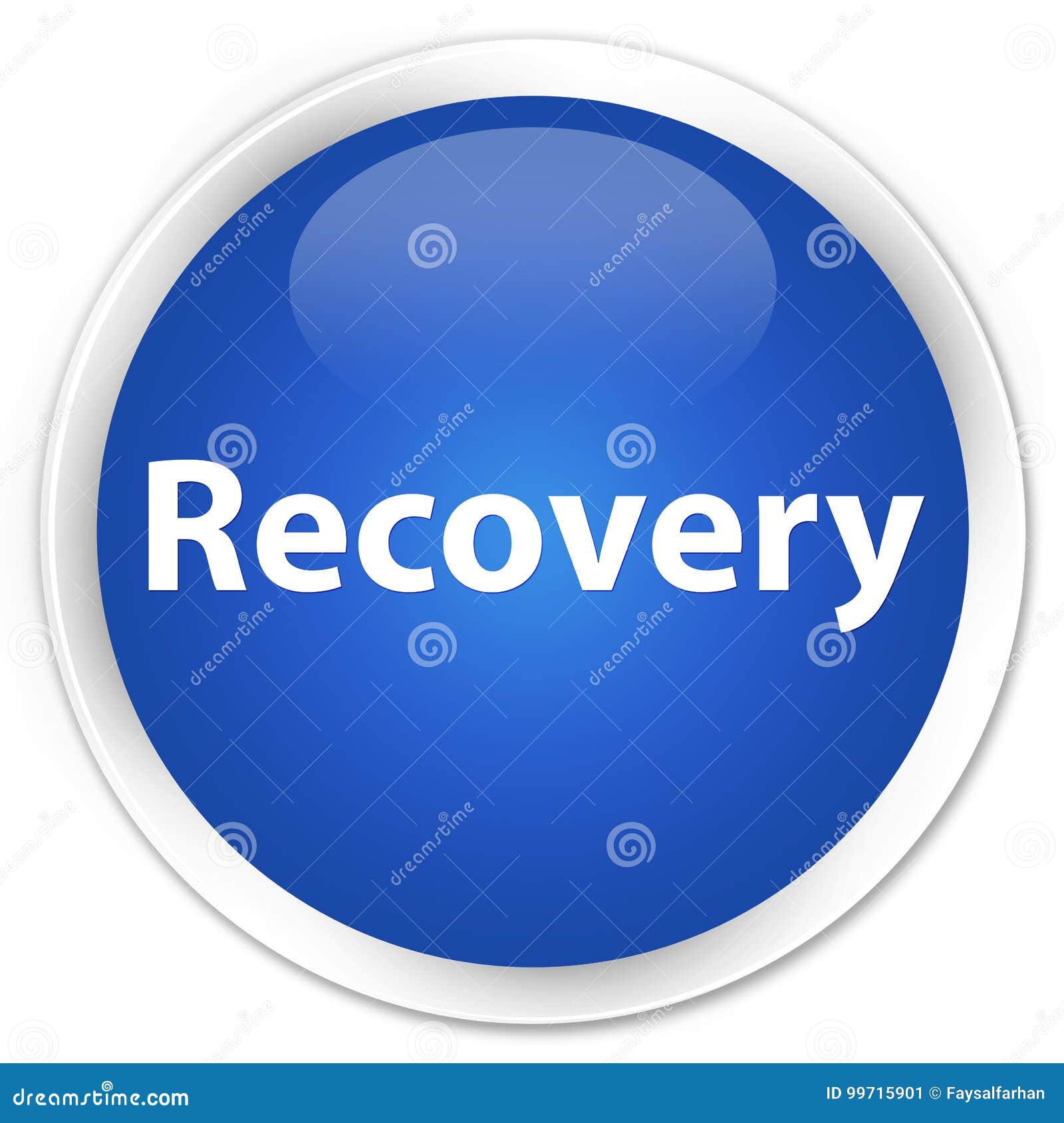 Recovery Premium Blue Round Button Stock Illustrations – 3 Recovery ...