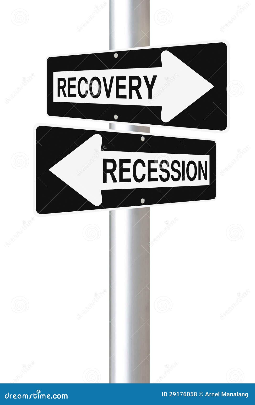 Recovery or Recession stock photo. Image of left, recovery - 29176058