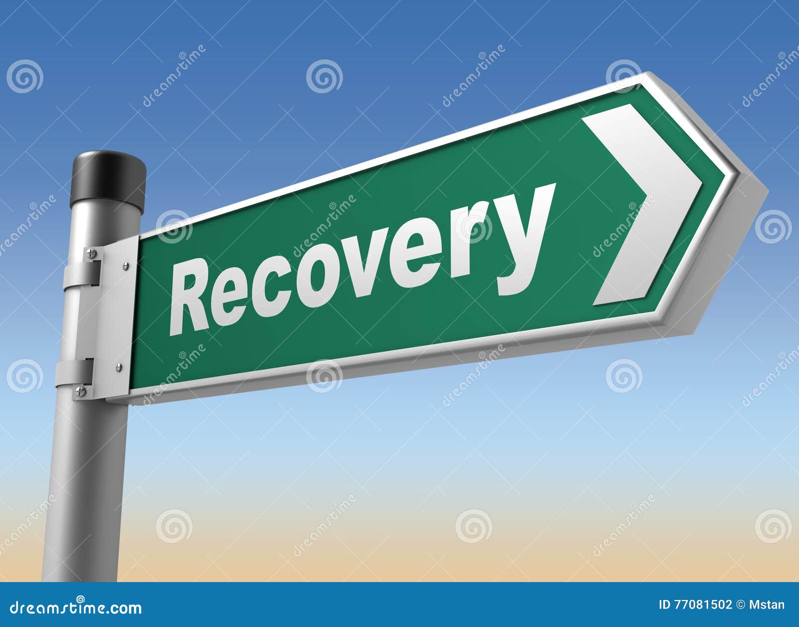 Recovery road sign stock illustration. Illustration of improvement ...