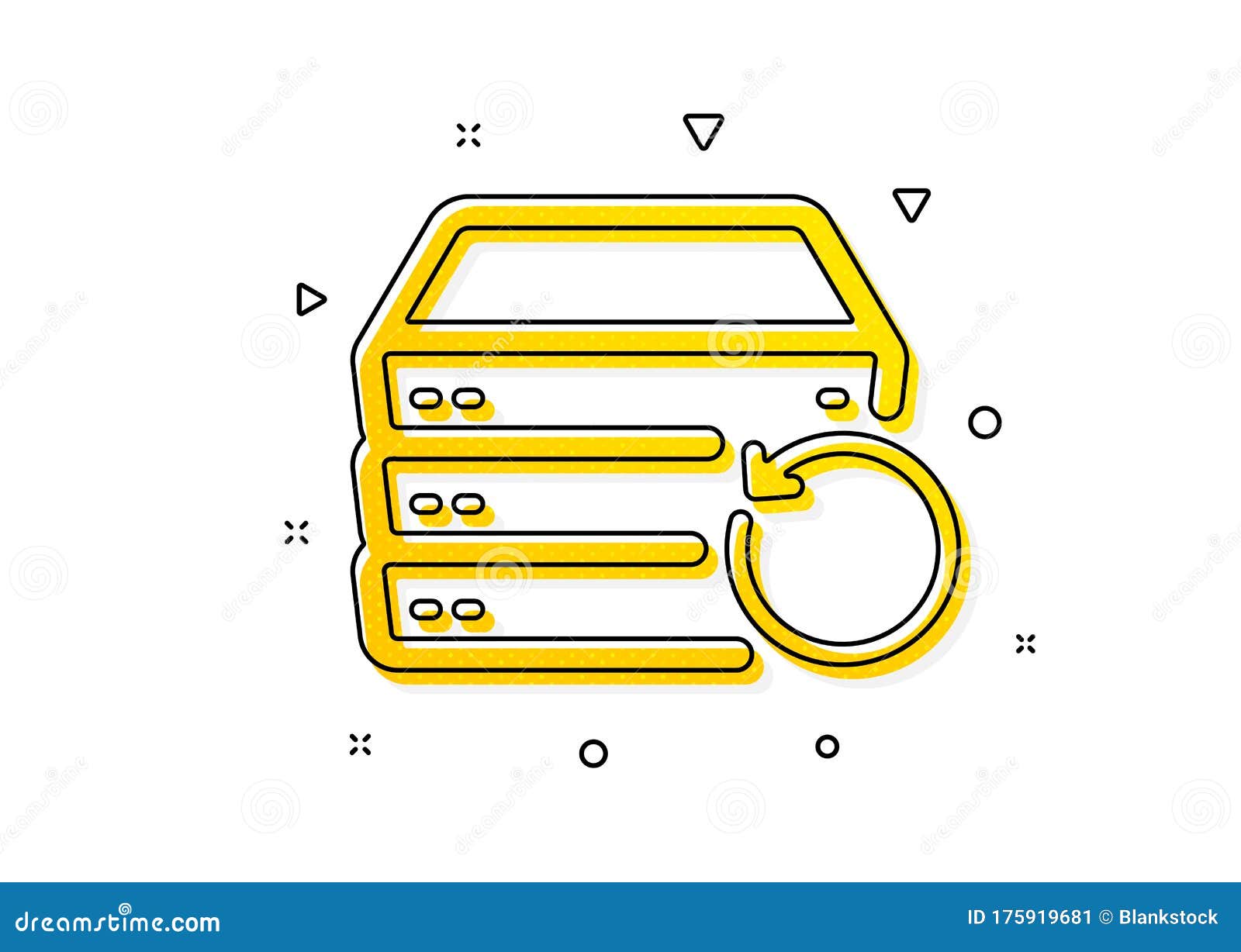 Recovery Server Icon. Backup Data Sign. Restore Information. Vector ...