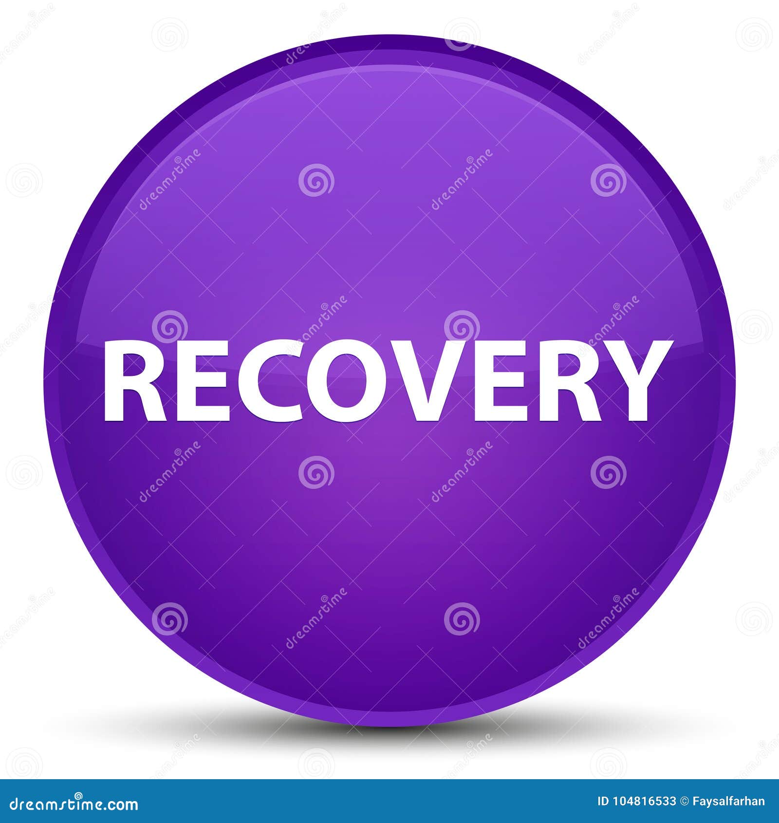 Recovery Special Purple Round Button Stock Illustration - Illustration ...