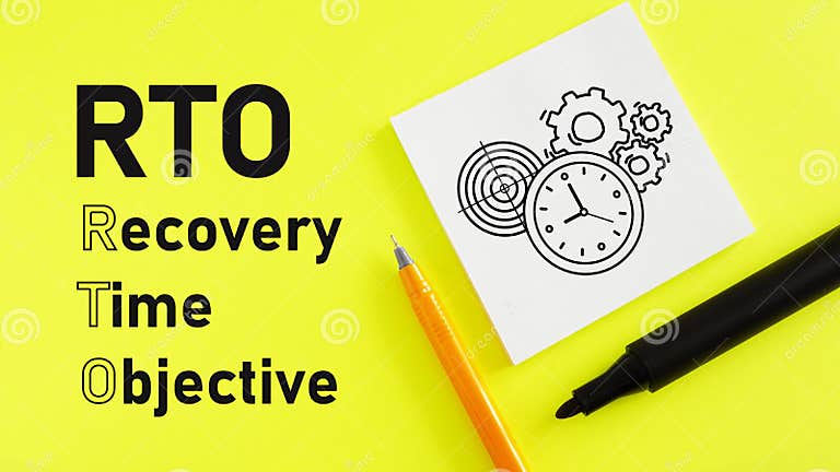 Recovery Time Objective RTO is Shown Using the Text Stock Photo - Image ...