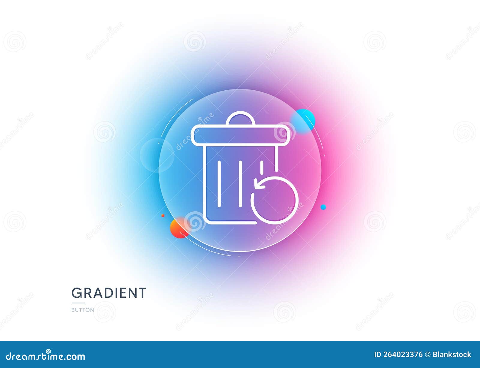 Recovery Trash Bin Line Icon. Backup Data Sign. Restore Information ...