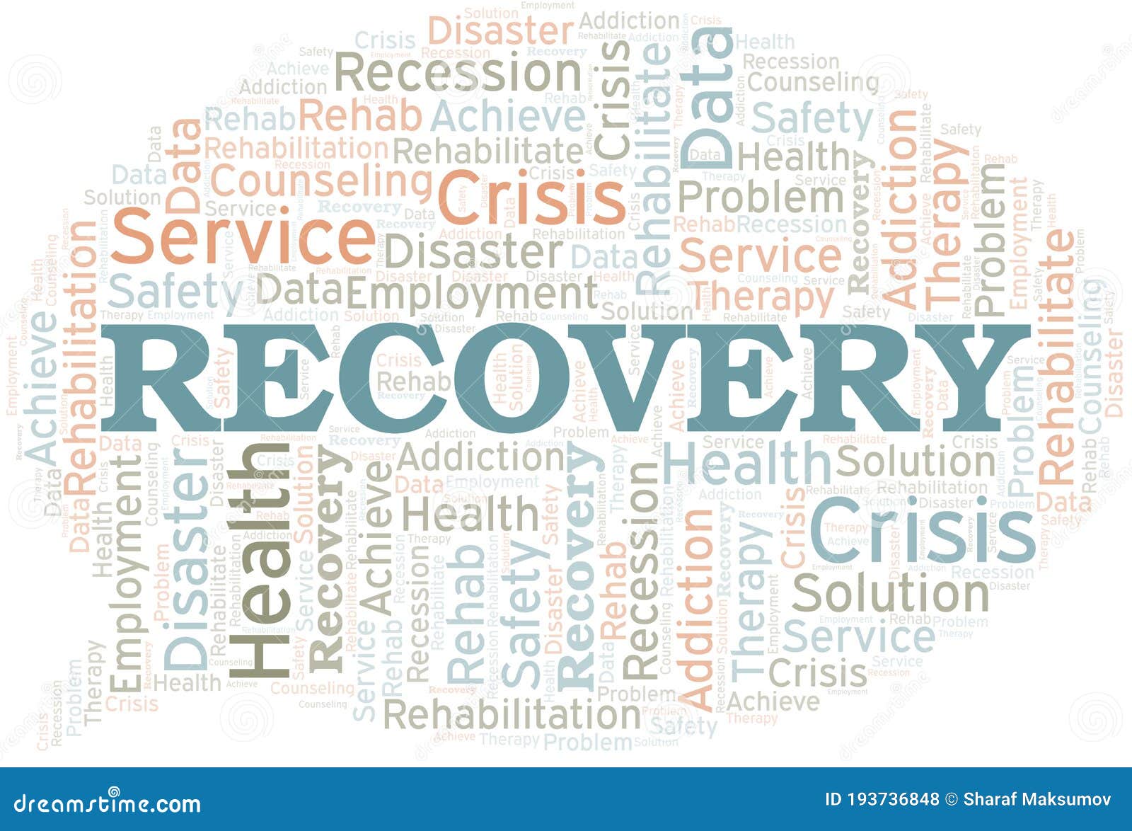 Recovery Vector Word Cloud, Made with Text only. Stock Vector ...