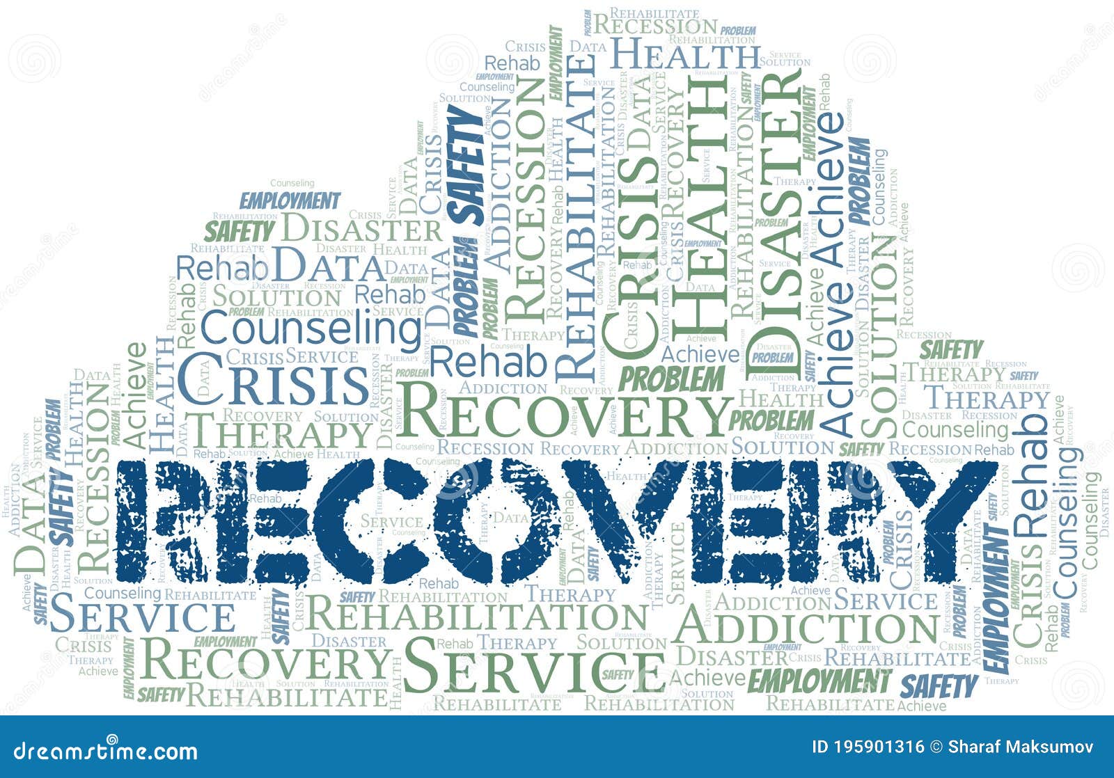 Recovery Vector Word Cloud, Made with Text only. Stock Illustration ... Recovery Vector Word Cloud, Made with Text only. Stock Illustration ...