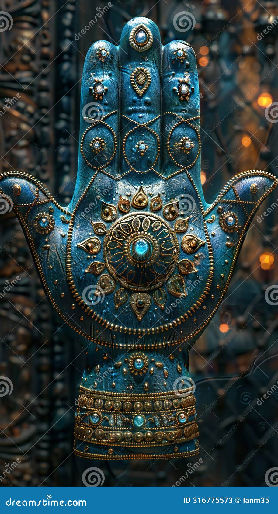 Hand Of Fatima Sign. Hamsa Hand Simbol, Amulet, Talisman In Design ...