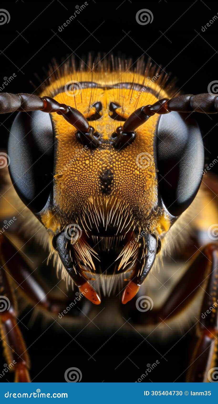 Vertical Recreation of a Bee. Artificial Intelligence Stock ...