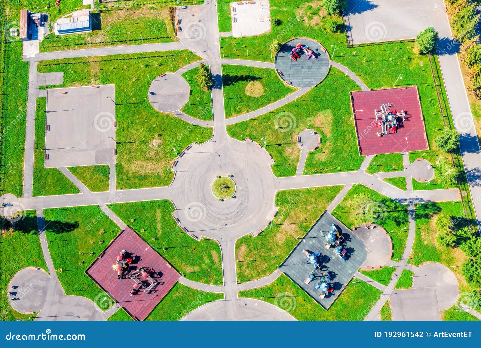 Recreation Park. Top View of Amusement Park Editorial Photography ...