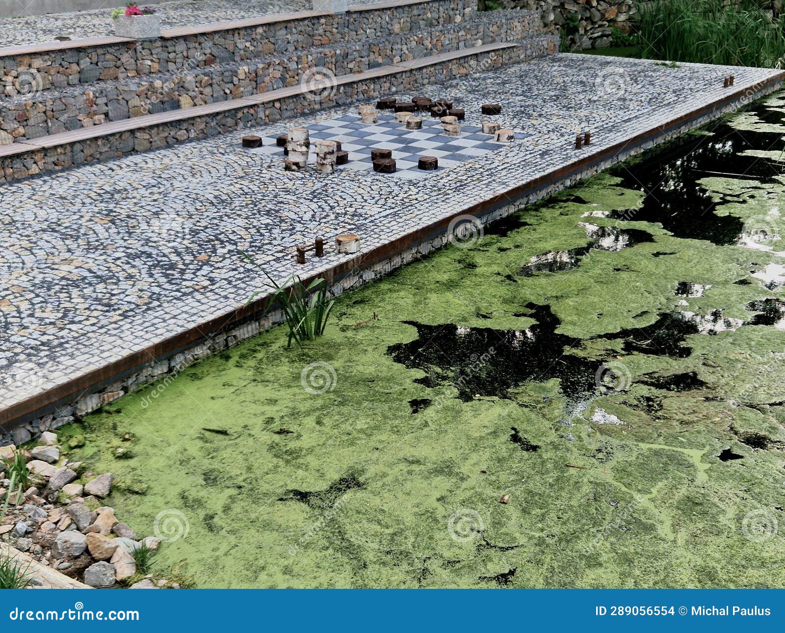 Recreation Terrace in the Park on the Waterfront. the Tiles in the ...