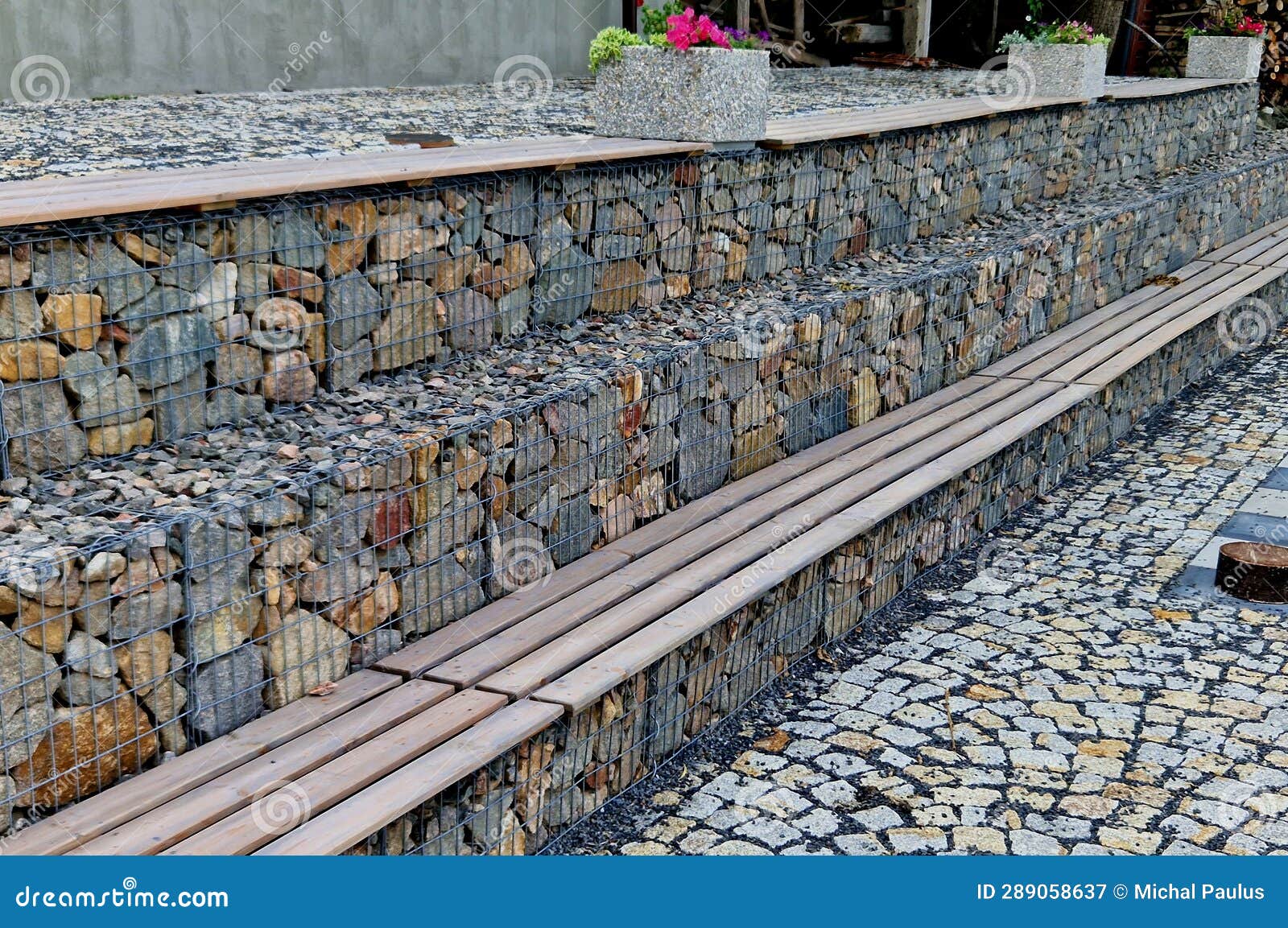 Recreation Terrace in the Park on the Waterfront. the Tiles in the ...