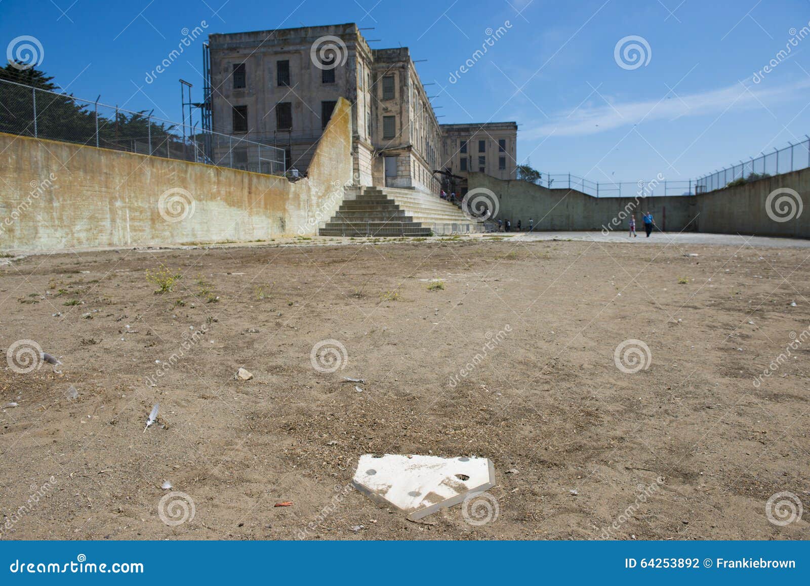 The Recreation Yard at Alcatraz Prison Stock Photo - Image of prison ...