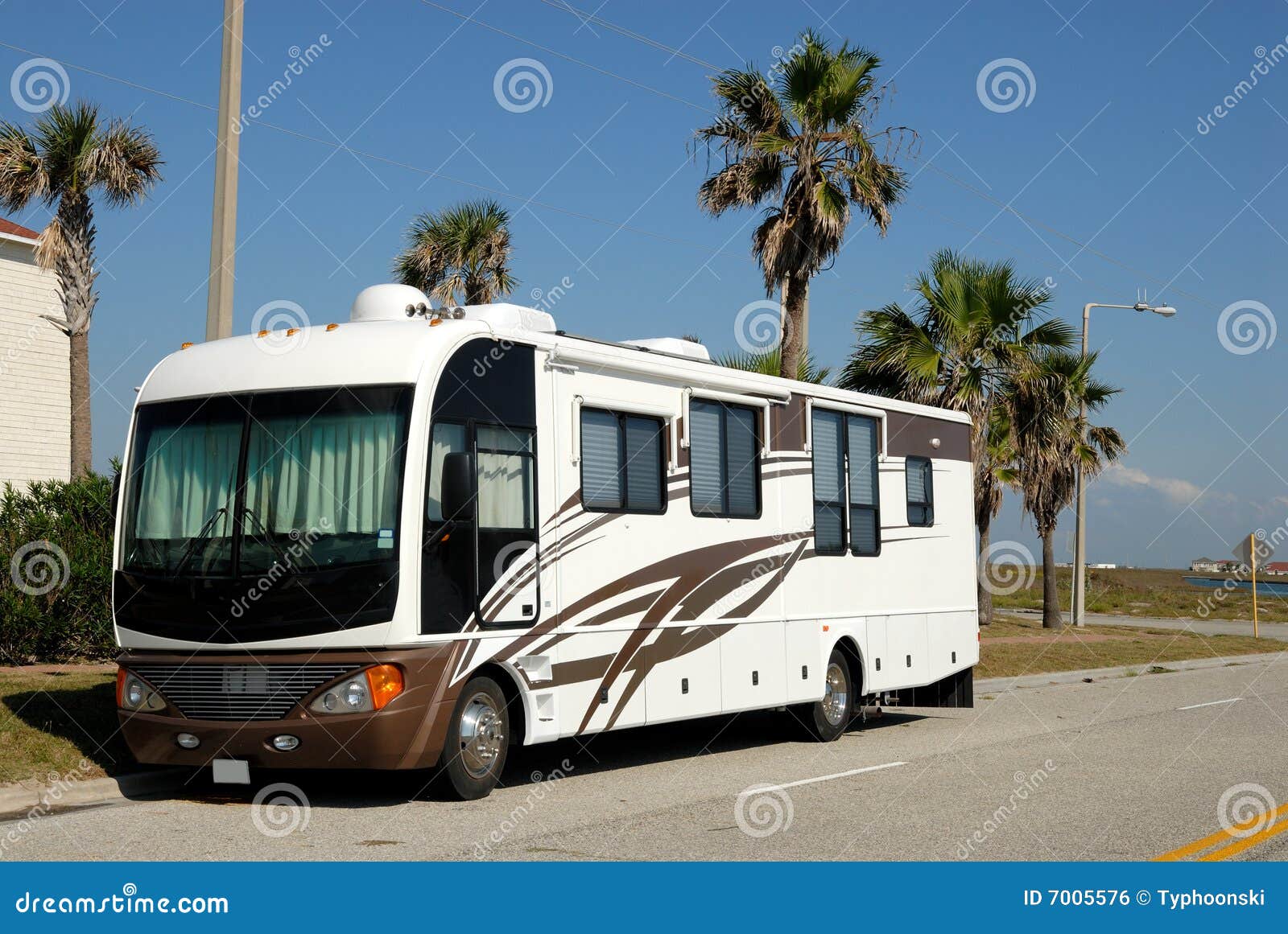 Recreational vehicle stock photo. Image of palm, vehicle - 7005576