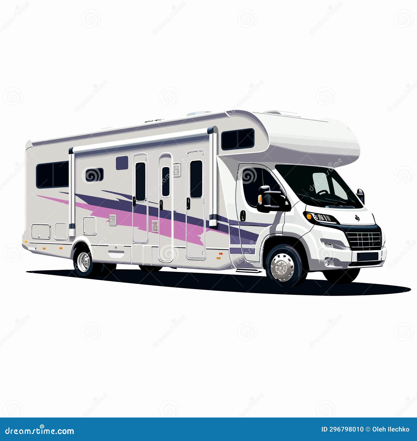 Recreational Vehicle Campig Vector Flat Isolated Illustration Stock ...