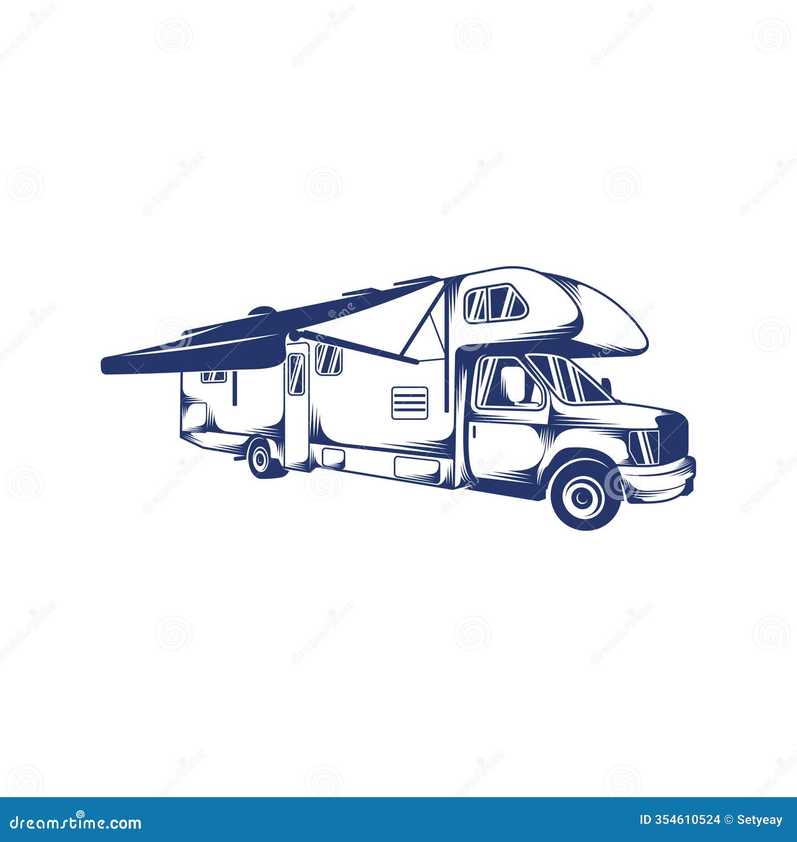 Recreational Vehicle Design Vector Illustration. Recreational Vehicle ...