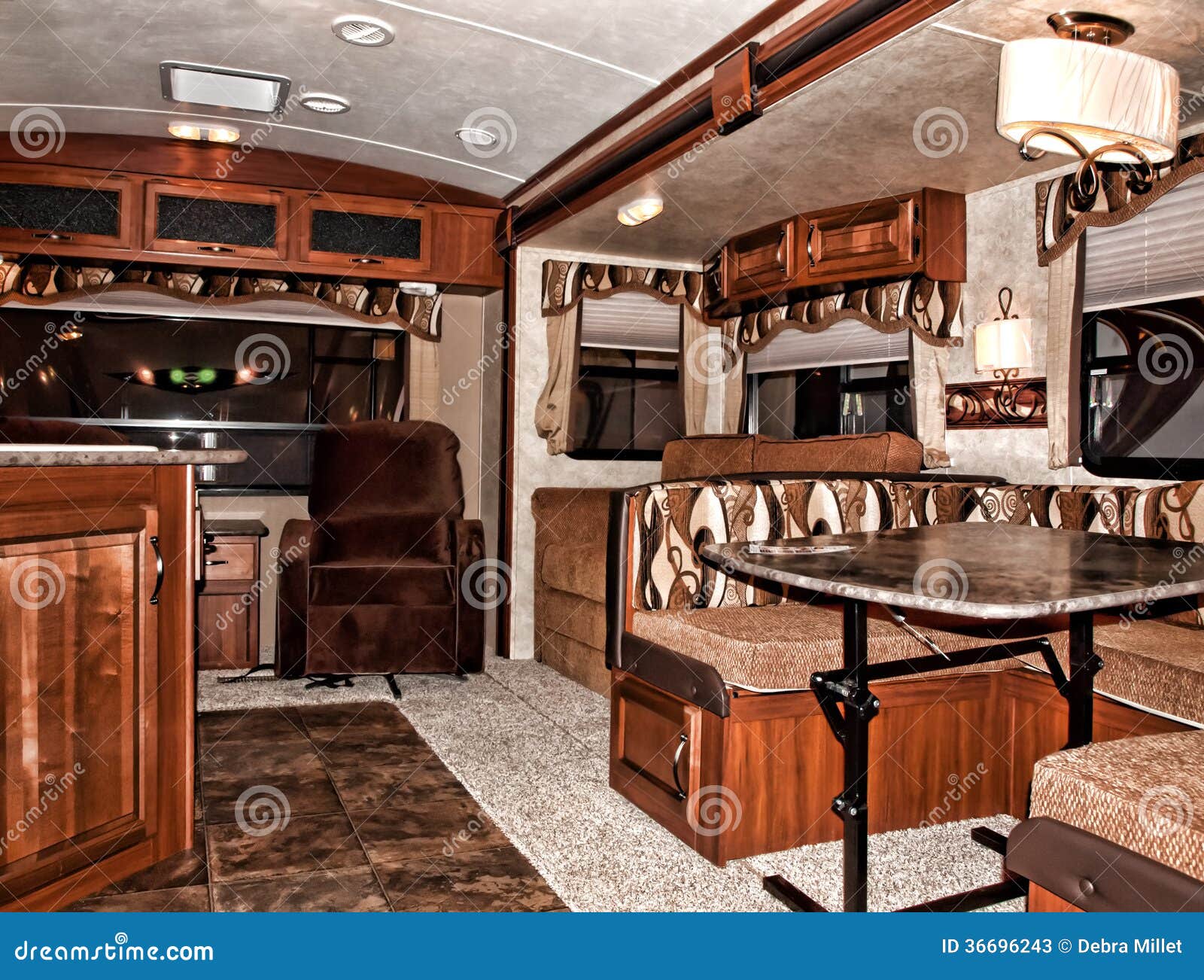 Recreational Vehicle Interior Stock Image - Image of recreational ...