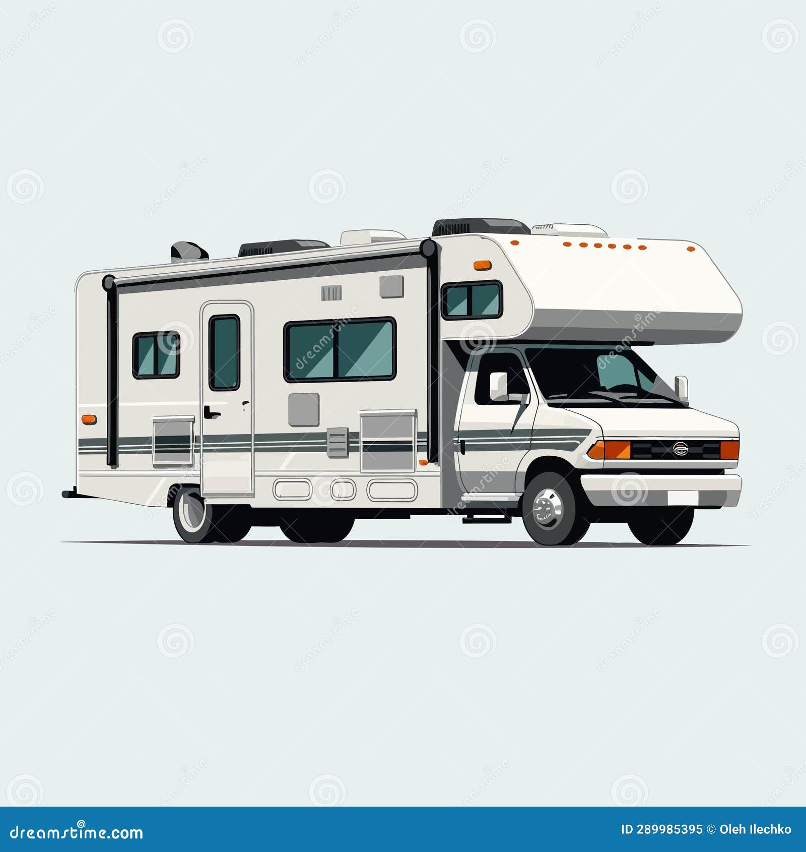 Recreational Vehicle Vector Flat Minimalistic Isolated Illustration ...