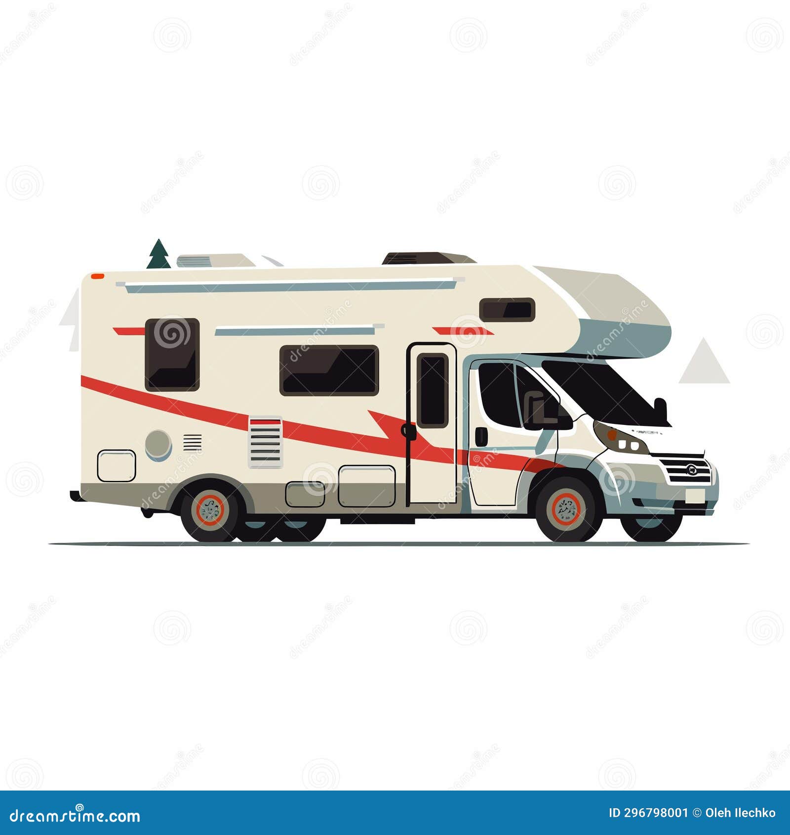 Recreational Vehicle Vector Flat Minimalistic Isolated Illustration ...