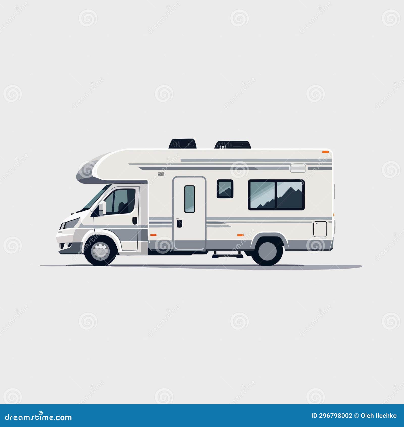 Recreational Vehicle Vector Flat Minimalistic Isolated Illustration ...