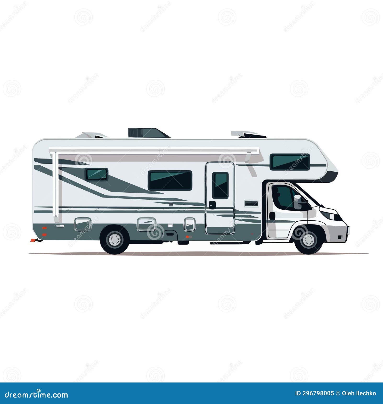 Recreational Vehicle Vector Flat Minimalistic Isolated Illustration ...