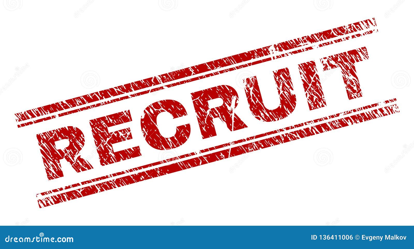 Scratched Textured RECRUIT Stamp Seal Stock Vector - Illustration of ...