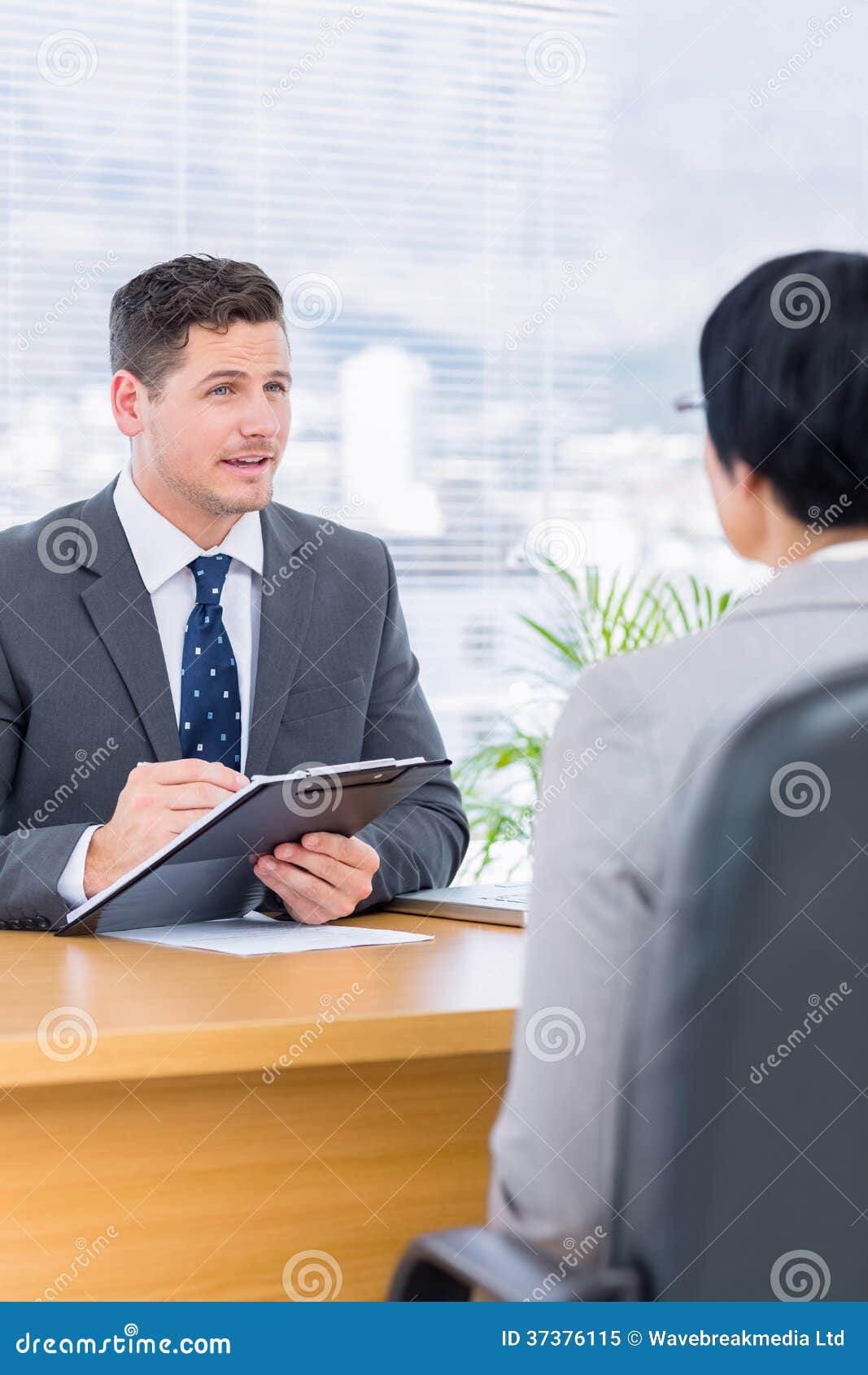 Recruiter Checking the Candidate during a Job Interview Stock Image ...