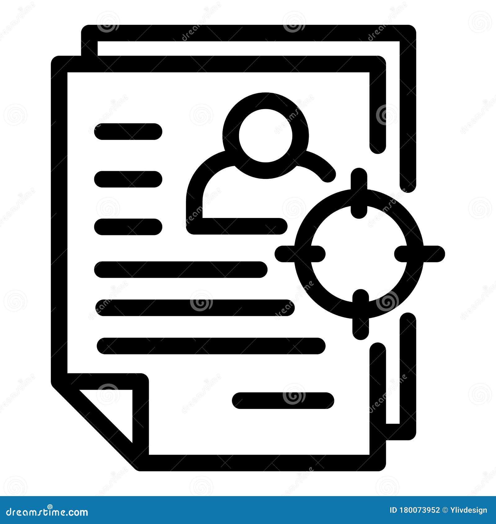 Recruiter Headhunter Icon, Outline Style Stock Vector - Illustration of ...