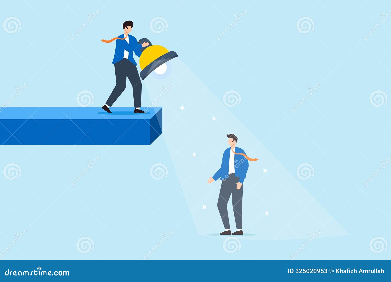 Recruiter Using Spotlight To Highlight Best Candidate Identifying Top ...